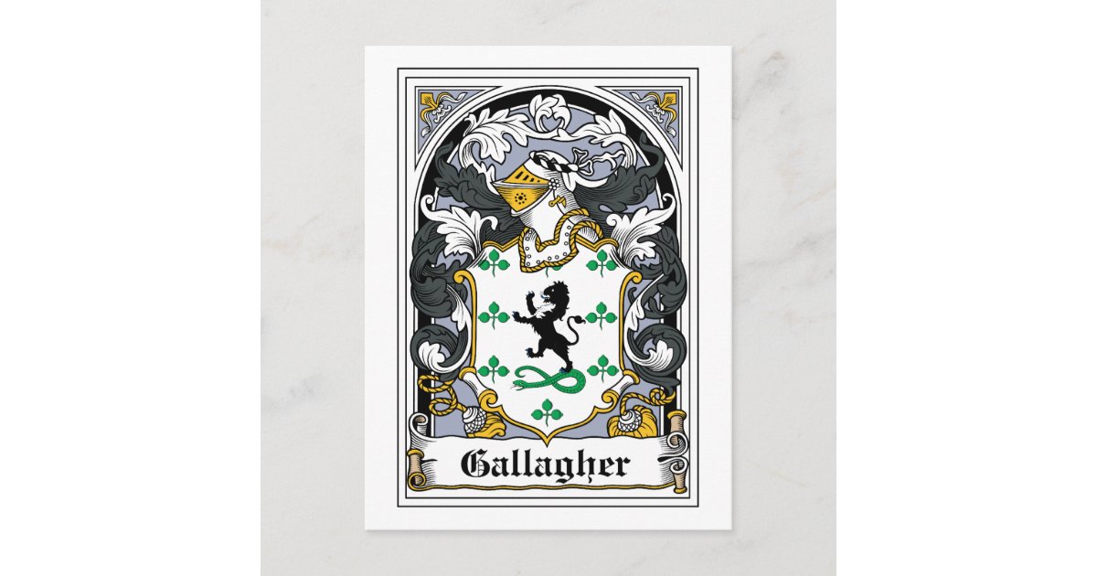 Gallagher Family Crest Postcard | Zazzle