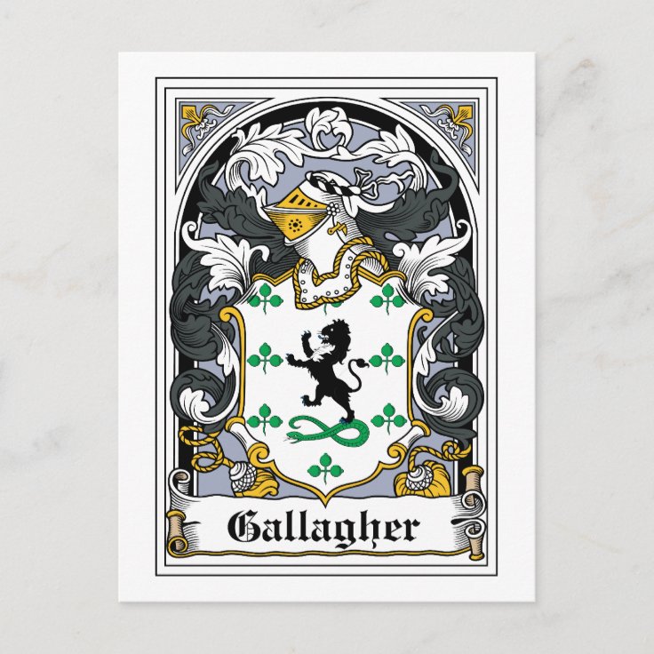 Gallagher Family Crest Postcard | Zazzle
