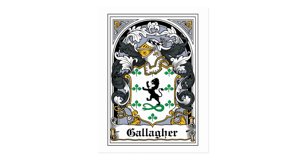 Gallagher Family Crest Postcard | Zazzle.com