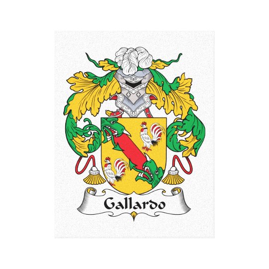 Gallardo Family Crest Canvas Print | Zazzle.com