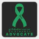 Gallbladder Cancer Advocate Black Square Sticker | Zazzle