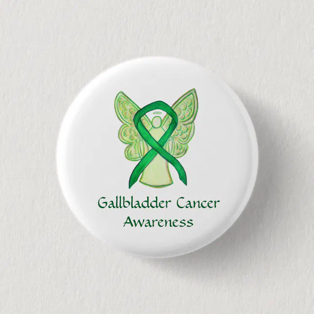 Gallbladder Cancer Awareness Ribbon Angel Pin | Zazzle