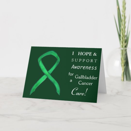 Gallbladder Cancer Awareness Ribbon Greeting Card | Zazzle.com