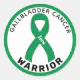 Gallbladder Cancer Warrior Ribbon White Classic Round Sticker | Zazzle