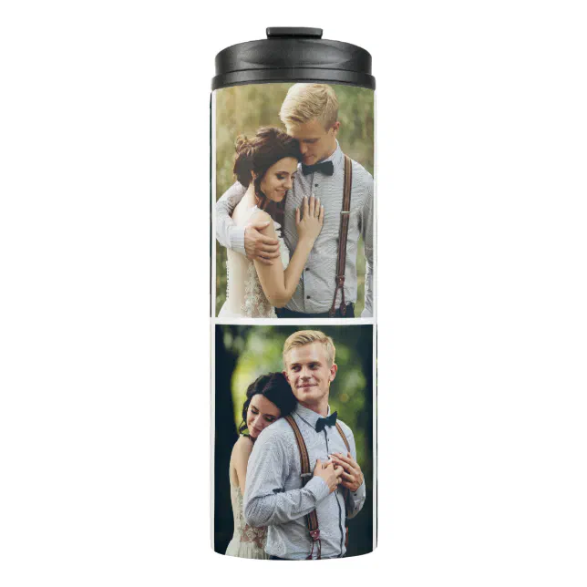 Gallery of 6 Photos Personalized Thermal Tumbler | Zazzle