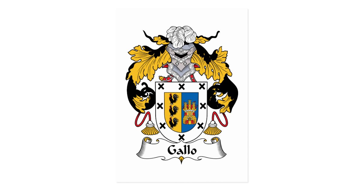 Gallo Family Crest Postcard | Zazzle.com
