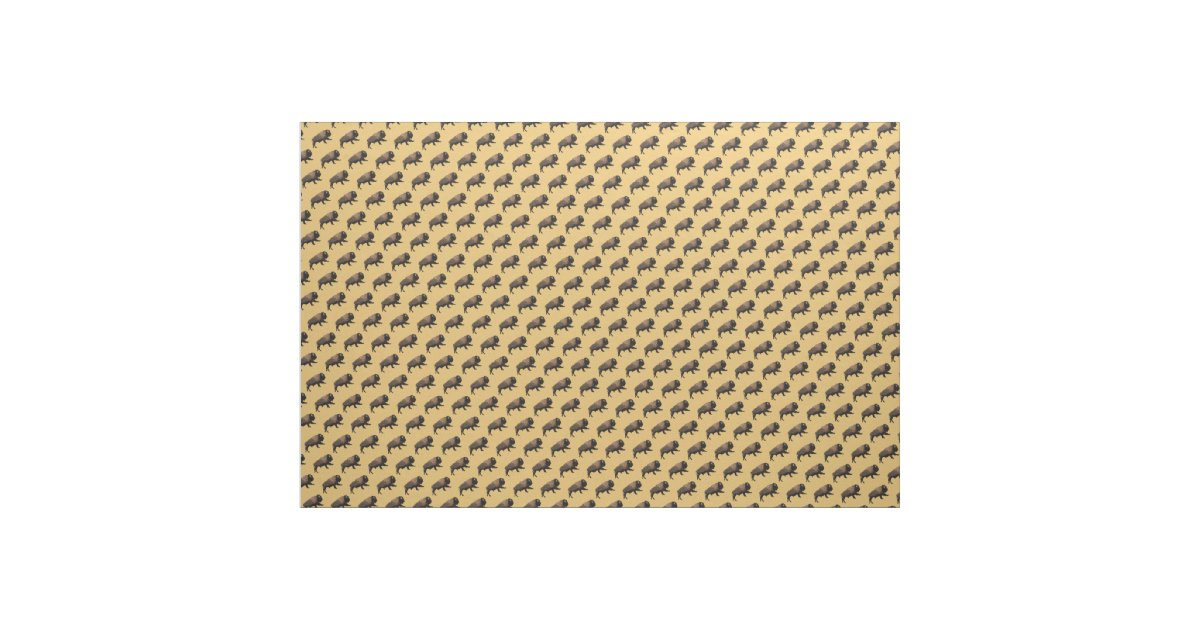 Galloping Bison Fabric | Zazzle