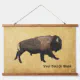 Galloping Bison On Old Paper Hanging Tapestry | Zazzle