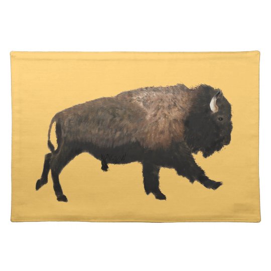 Galloping Bison Placemat | Zazzle.com