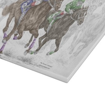 Galloping Race Horses Cutting Board | Zazzle