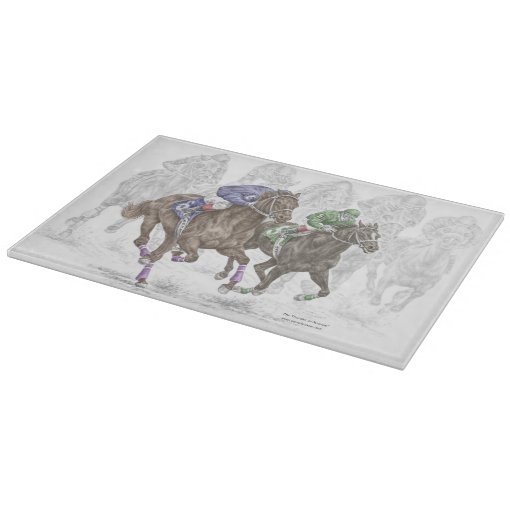 Galloping Race Horses Cutting Board | Zazzle