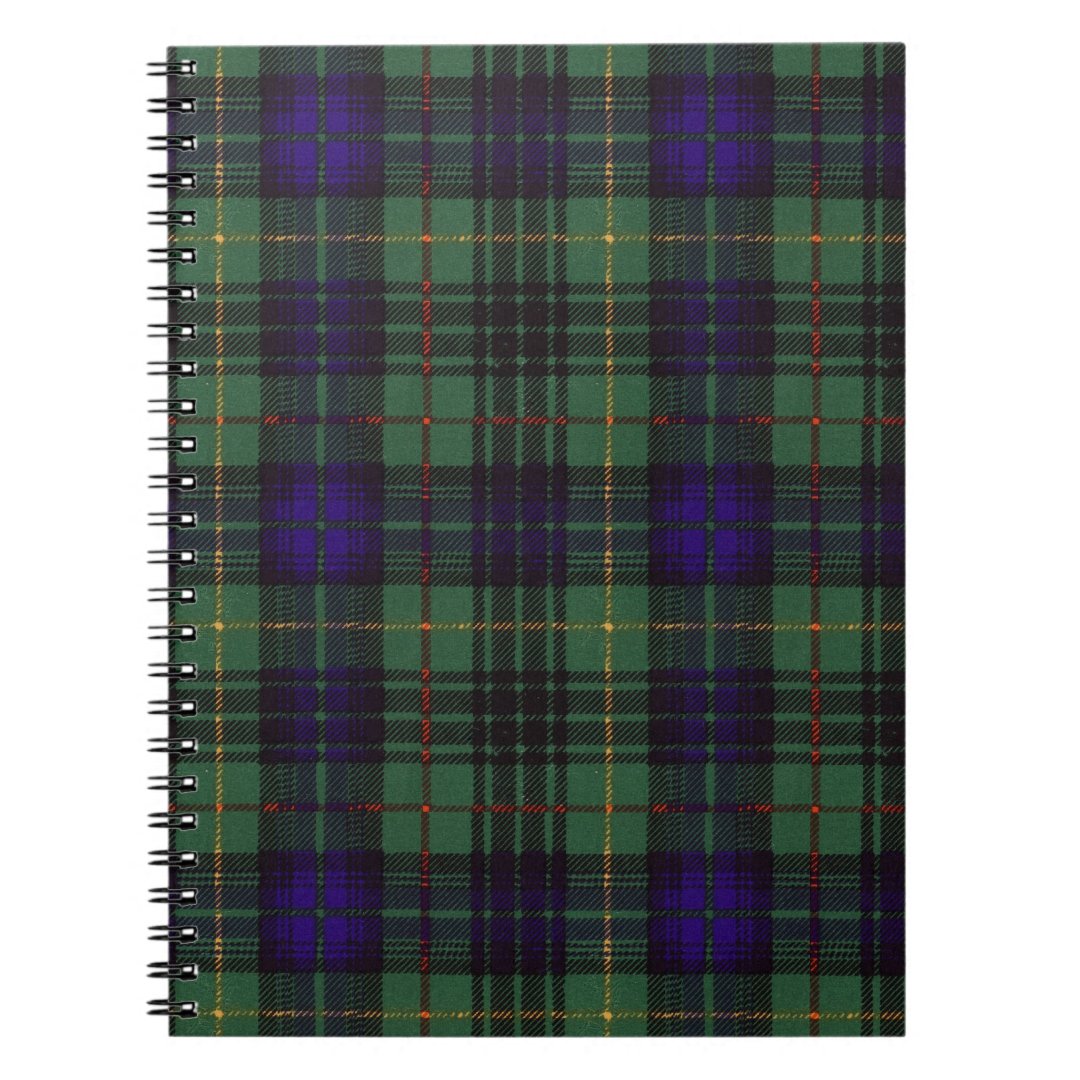 Galloway clan Plaid Scottish kilt tartan Notebook | Zazzle