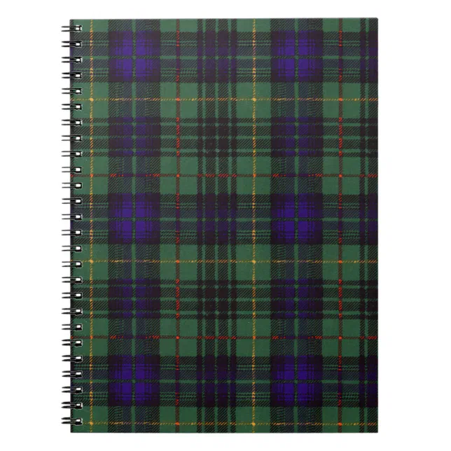 Galloway clan Plaid Scottish kilt tartan Notebook | Zazzle