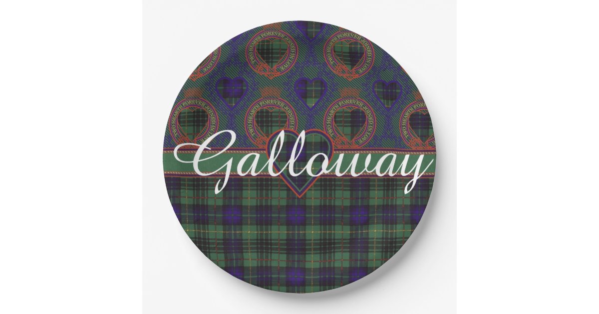 Galloway clan Plaid Scottish kilt tartan Paper Plates | Zazzle
