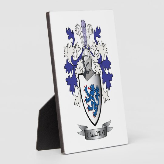 Galloway Family Crest Coat of Arms Plaque | Zazzle.com