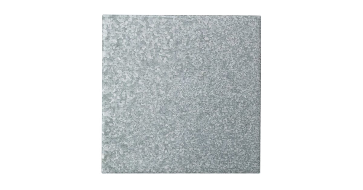 Galvanized metal look ceramic tile | Zazzle