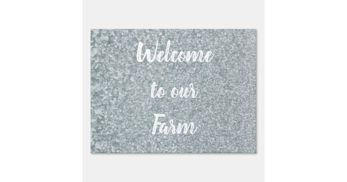 Galvanized metal look sign | Zazzle