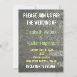Galvanized Sheet Metal Wedding Invitation | Zazzle