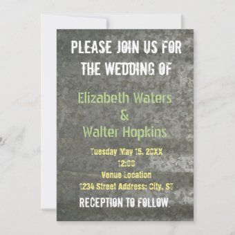 Galvanized Sheet Metal Wedding Invitation | Zazzle
