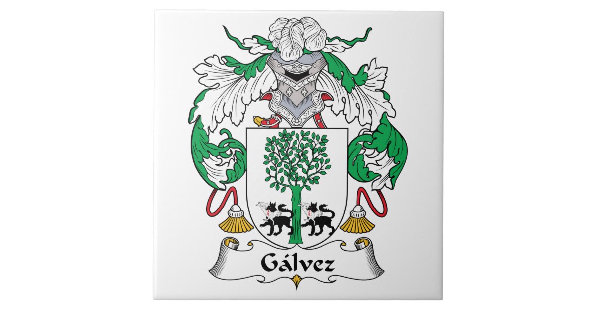Galvez Family Crest Tile | Zazzle
