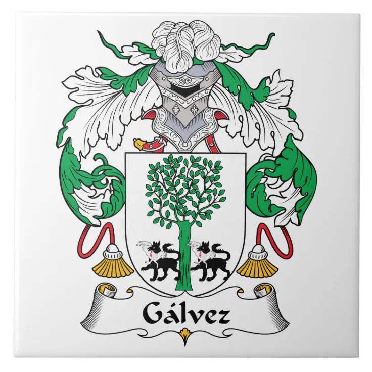 Galvez Family Crest Tile | Zazzle
