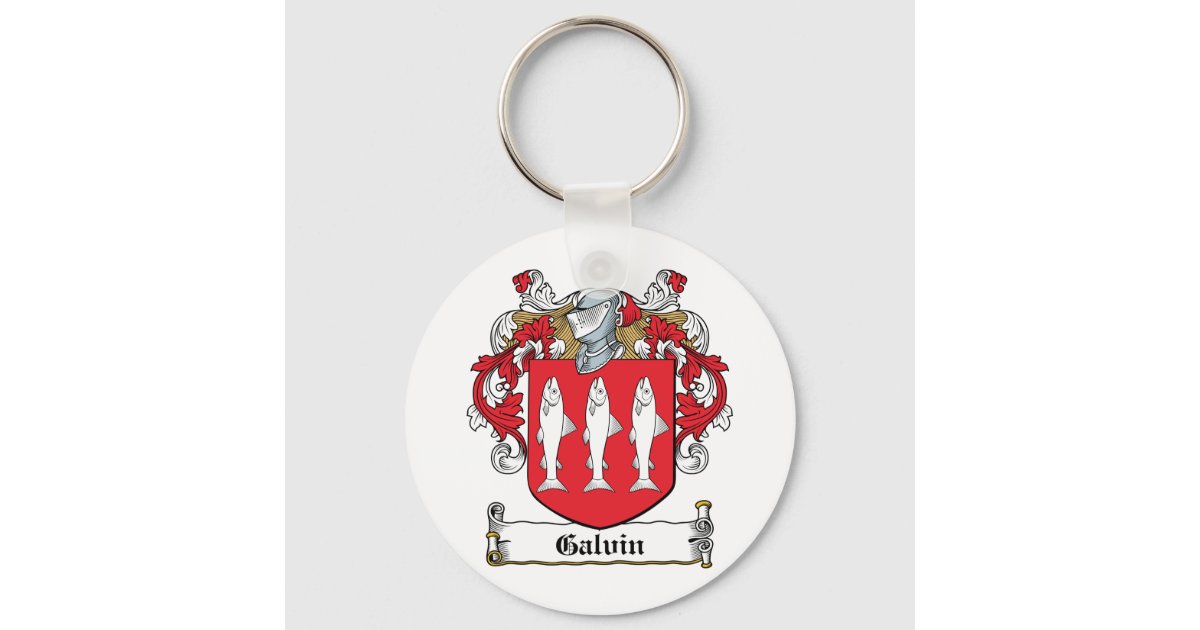 Galvin Family Crest Keychain | Zazzle