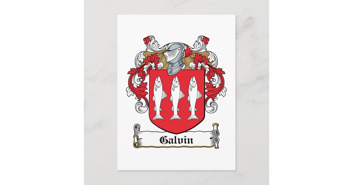 Galvin Family Crest Postcard | Zazzle