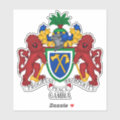 Gambia National Coat Of Arms Patriotic Sticker | Zazzle