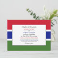 Gambian Flag, Flag of The Gambia Wedding Invitation | Zazzle