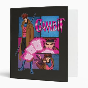Gambit Character Panel Graphic 3 Ring Binder | Zazzle