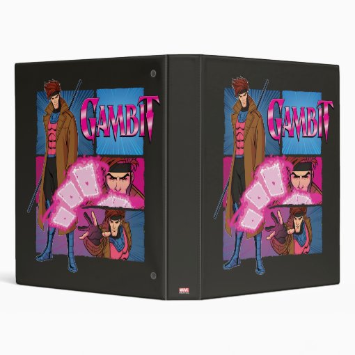 Gambit Character Panel Graphic 3 Ring Binder | Zazzle