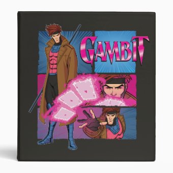 Gambit Character Panel Graphic 3 Ring Binder | Zazzle