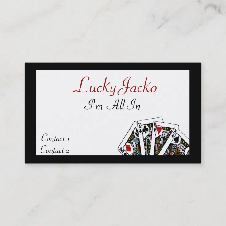 Gamblers custom business card | Zazzle