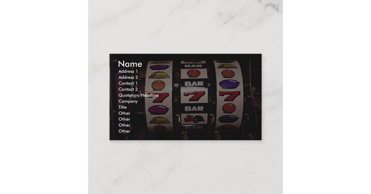 Gambling, slot machines business card | Zazzle