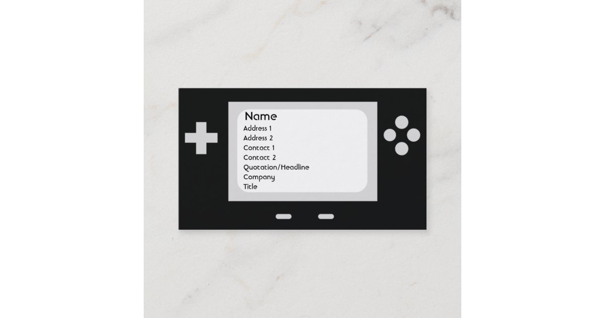 Game - Business Business Card | Zazzle