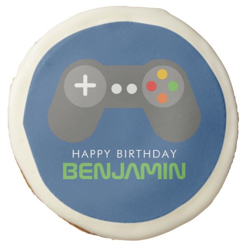 Game Controller Kids Birthday Party Sugar Cookie | Zazzle