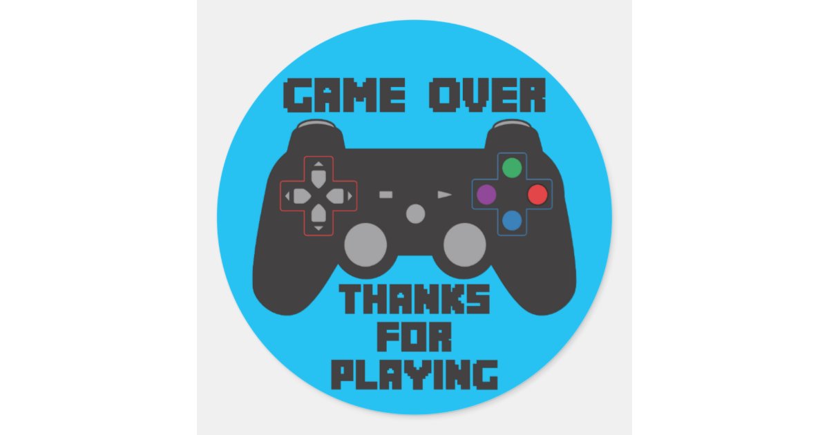 Game Controller Party Favor Sticker | Zazzle