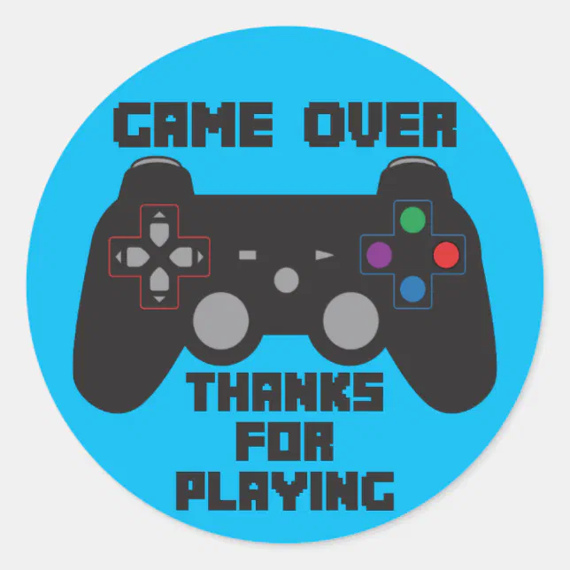 Game Controller Party Favor Sticker | Zazzle