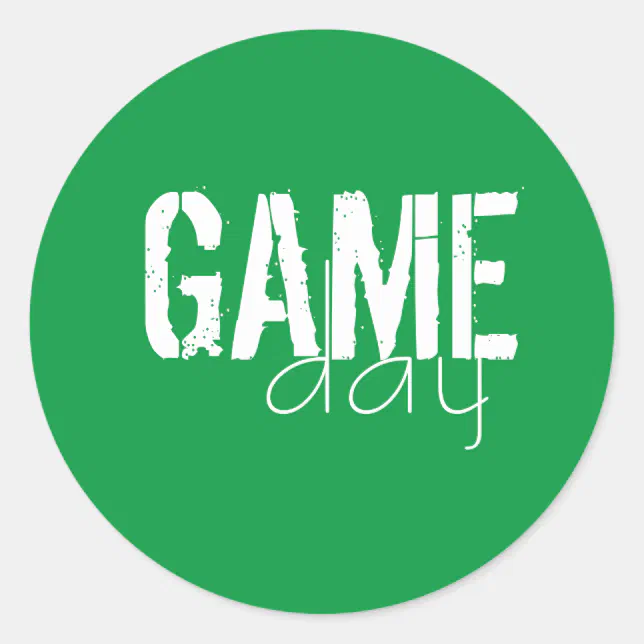 Game Day Classic Round Sticker | Zazzle
