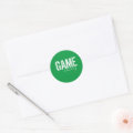 Game Day Classic Round Sticker | Zazzle