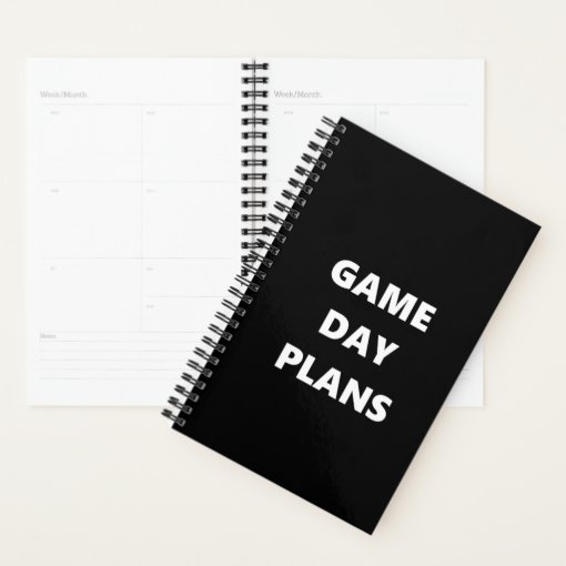 Game Day Planner Sports Theme Game Day Plans | Zazzle