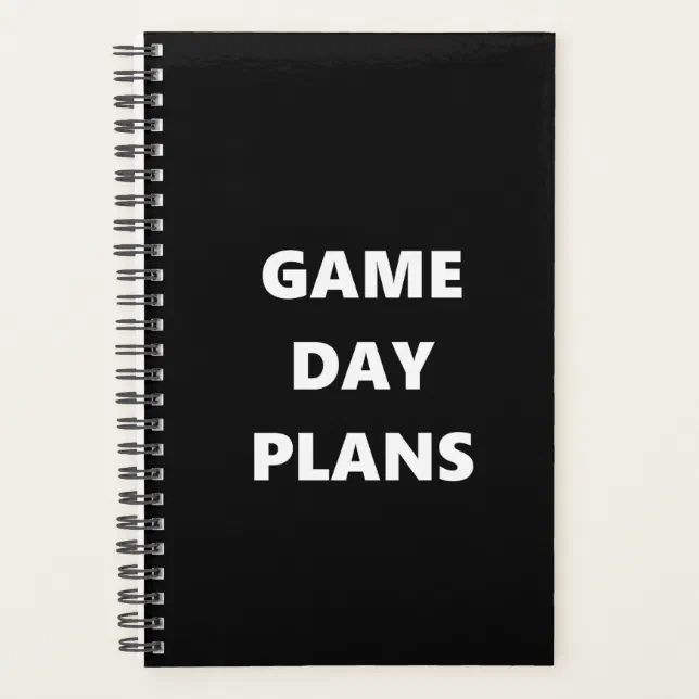 Game Day Planner Sports Theme Game Day Plans | Zazzle
