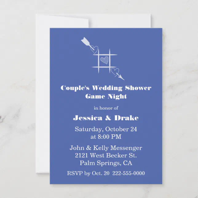 Game Night Couple's Wedding Shower Invitation | Zazzle