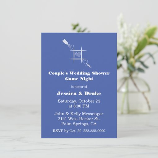 Game Night Couple's Wedding Shower Invitation | Zazzle