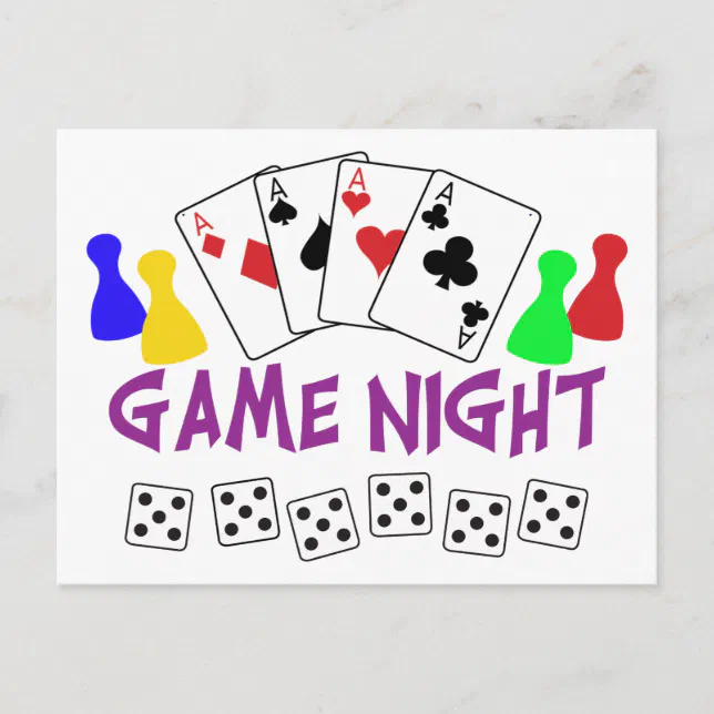 Game Night Postcard | Zazzle