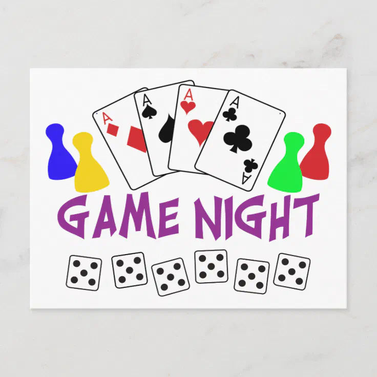 Game Night Postcard | Zazzle