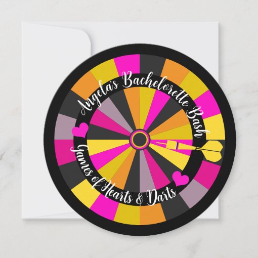 Game of Darts and Hearts Bachelorette Party Invitation | Zazzle