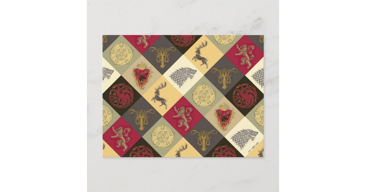 Game of Thrones Sigil Pattern Postcard | Zazzle