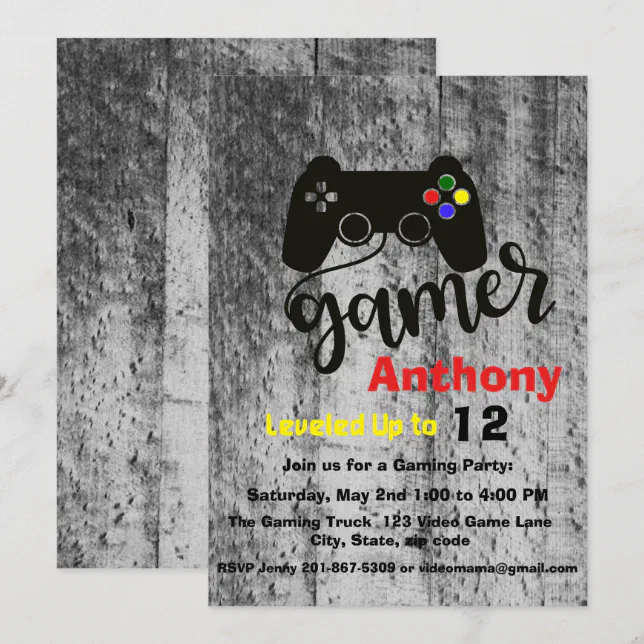 GAME ON...A Video Game Birthday Party Invitation | Zazzle