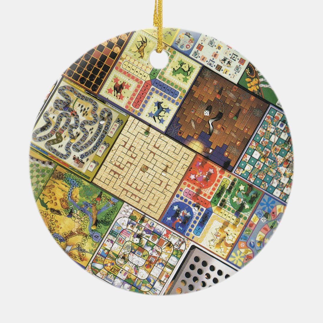 Game on! Board games Ceramic Ornament | Zazzle